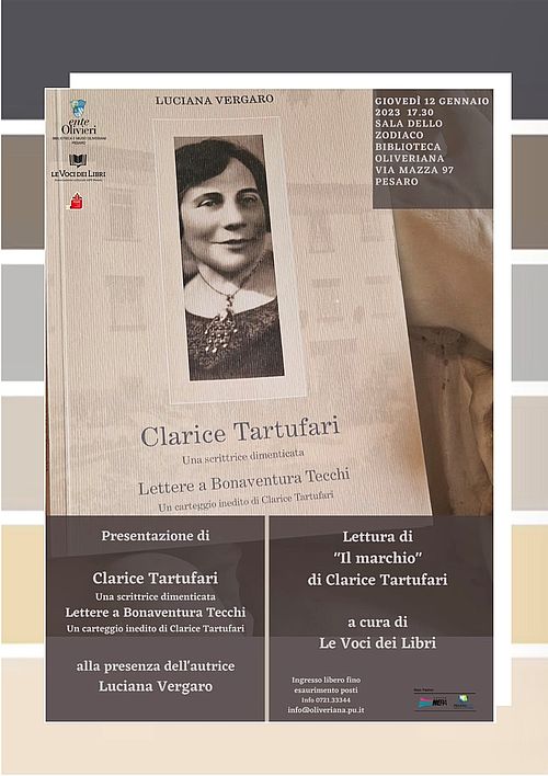 Comune di Pesaro : 'Clarice Tartufari una scrittrice dimenticata'